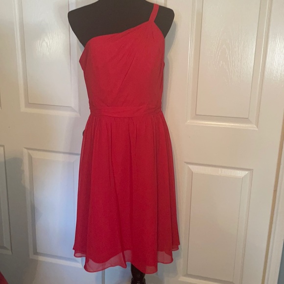 Alfred Angelo | Dresses | Alfred Angelo Red One Shoulder Cocktail Dress ...